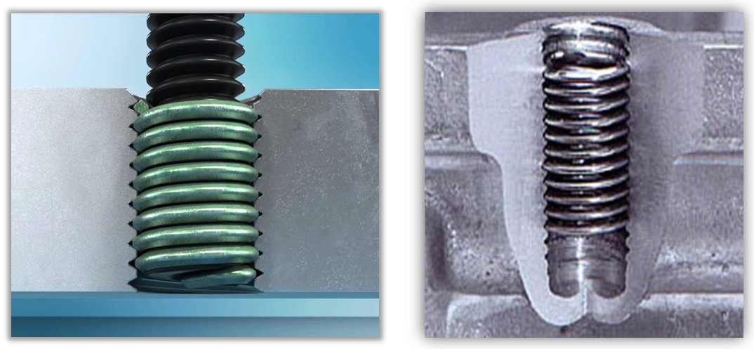 Utilização de insertos metálicos roscados para fixação de tampas e ...